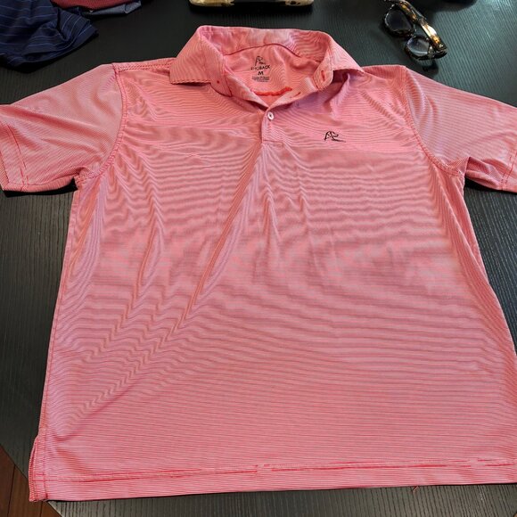Rhoback | Shirts | Rhoback Red And White Striped Polo M | Poshmark